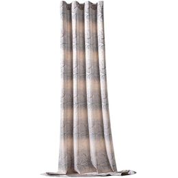 Weckbrodt-Gardinen Vorhang &raquo;Gingko&laquo; &Ouml;sen 1 Stk. tlg. Jacquard mit Gingko - Muster, &Ouml;sen, blickdicht, Gardine, Store bunt Jacquard, Polyester 245cm, &Ouml;sen, 140cm