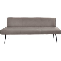 K+w Komfort & Wohnen K+W Komfort & Wohnen Essbank &raquo;Giacomo I Polsterbank&laquo; Metallf&uuml;sse in schwarz, wahlweise in der Breite 200cm oder 177cm grau B/H/T: 200cm x 87cm x 62cm,