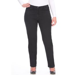 KjBRAND Damen KjBRAND Straight-Jeans &raquo;Babsie&laquo; mit Stretch schwarz 44 (22), K-Gr