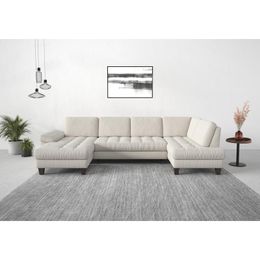 Sit & More sit&more Wohnlandschaft &raquo;Westham U-Form&laquo; wahlweise mit Schlaffunktion, Bettkasten, Sitztiefenverstellung beige 90% Polyester 10%Polyamid B/H/T: 338cm 