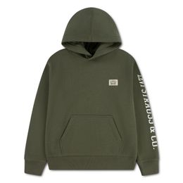 LEVI'S KIDS Jungen Hoodie "LVB SLEEVE HIT HOODIE", gr&uuml;n, Gr. 14, bedruckt, Sweatware, Obermaterial: 60% Baumwolle, 40% Polyester, Sweatshirts, mit