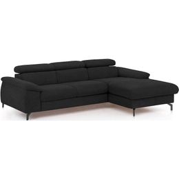 COTTA Ecksofa &raquo;Kitty L-Form, B: 242 cm&laquo; mit Kopfteilverstellung, optional Schlaffunktion & Bettkasten Microfaser (100% Polyester);Flachgewebe (100% 