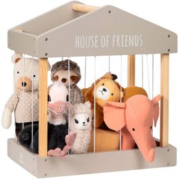Musterkind Aufbewahrungsbox &raquo;Pl&uuml;schtier-Box House of Friends, warmgrau/natur&laquo; aus Holz, FSC - sch&uuml;tzt Wald grau Holzwerkstoff B/H/T: 45cm x 50cm x 