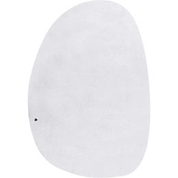 Tom Tailor HOME Hochflor-Teppich &raquo;Shaggy Teppich Cozy&laquo; oval 25 mm H&ouml;he Uni Farben, auch in Pastell Farben, weich & kuschelig, organische Form wei&szlig; 