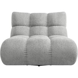 Home Affaire 1,5-Sitzer &raquo;Cozy Bubble, 360&deg; drehbarer Sessel, Breite 107 cm&laquo; mit eleganter Steppung, Rundumbezug & weicher Polsterung grau 100% 