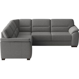 Sit & More sit&more Ecksofa &raquo;Montego L-Form, B: 255 cm&laquo; wahlweise mit Schlaffunktion und Schubkasten grau 100% Polyester B/H/T: 255cm x 88cm x 225cm, Flachgewebe