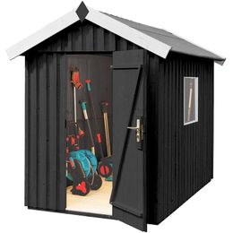 Weka Gartenhaus &raquo;Schwedenhaus Gr.2&laquo; grau Massivholz Fu&szlig;boden im Gartenhaus, ohne Dacheindeckung