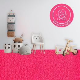 ANDIAMO Teppichboden &raquo;Sina, Velours, Gesamth&ouml;he 6 mm, Luxusklasse LC1&laquo; rechteckig Uni Farben, Breite 400 cm, strapazierf&auml;hig, pflegeleicht, Wohnzimmer pink 