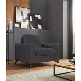 Home Affaire Sessel &raquo;Lolland&laquo; passend zur Serie "Lolland", wahlweise mit feucht abwischbarem Bezug schwarz Luxus-Microfaser ALTARA NUBUCK (100% 