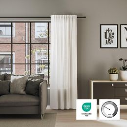 Neutex for you! Vorhang &raquo;ALLEY-ECO&laquo; Multifunktionsband 1 Stk. tlg. Halbtransparentes Streifendesign wei&szlig; Jacquard, Polyester 245cm, Multifunktionsband