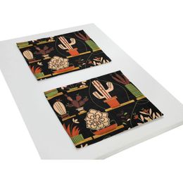 WIRTH Platzset &raquo;OAKHAM&laquo; orange Obermaterial: 100% Polyester B/L: 40cm x 35cm, 2 Stk., Polyester, eckig