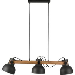 JUST LIGHT Pendelleuchte &raquo;CUP 2.0&laquo; E27 1 Stk. Warmwei&szlig; ExklusiveE27 schwarz 3, &Oslash; 16,6cm H: 60cm, 1 Stk.