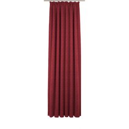 WIRTH Vorhang &raquo;Trondheim B&laquo; Kr&auml;uselband 1 Stk. tlg. nach Ma&szlig; rot Chenille, Polyacryl 235cm, Kr&auml;uselband, 132cm
