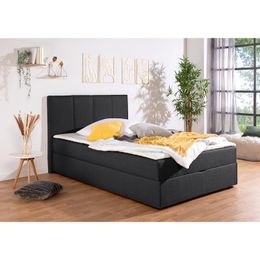 Home Affaire Boxbett &raquo;Fidan&laquo; wahlweise mit Bettkasten, in H2, H3 & H4 erh&auml;ltilich grau Struktur Mit Bettkasten, Liegefl&auml;che B/L: 140cm x 200cm, 