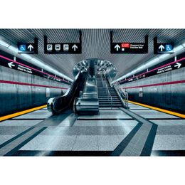 Komar Fototapete &raquo;Subway - Gr&ouml;&szlig;e 368 x 254 cm&laquo; bedruckt glatt Wohnzimmer, Schlafzimmer bunt Papier B/L: 368m x 254m, Rollen: 8