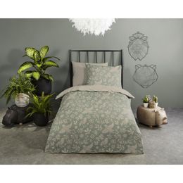 Good Morning Babybettw&auml;sche &raquo;Odette&laquo; 2 100% Baumwolle, Renforc&eacute;, Rei&szlig;verschluss, Wendeoptik, Bl&auml;tter gr&uuml;n Renforc&eacute;, Obermaterial: 100% Baumwolle B/L: 