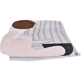 Tom Tailor HOME Teppich &raquo;Shapes - SEVEN&laquo; Motivform 5 mm H&ouml;he Kurzflor, bedruckt, modernes Design grau Polyester B : 134cm 1 Stk., 5mm, L: 175cm