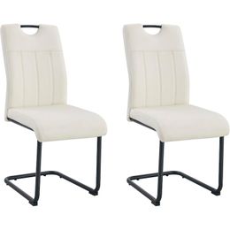 Home Affaire Esszimmerstuhl &raquo;BRANDON, 2er Set, mit Metallgestell in matt schwarz&laquo; (Set) 2 Stk.in verschiedenen Farben, Belsatbarkeit pro Stuhl 120 kg 
