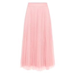 Zero Damen Midirock "Damen mit Gummibund", rosa, Gr. 42, transparent, T&uuml;ll, Obermaterial: 100% Polyester. Futter: 65% Polyester, 35% Viskose, R&ouml;cke,