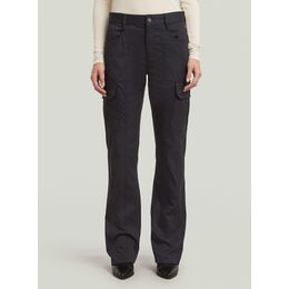 G-Star Raw G-STAR Damen Cargohose "Festliche Bootcut-Hose", schwarz, Gr. 32, Obermaterial: 75% Polyester, 25% Elastomultiester, Hosen