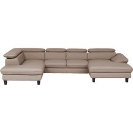 OTTO home Wohnlandschaft &raquo;Pilot U-Form&laquo; mit Kopfteilverstellung, wahlweise mit Schlaffunktion & Bettkasten B/H/T: 331cm x 108cm, Kunstleder SOFTLUX , 