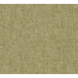 A.S. Cr&eacute;ation Vliestapete &raquo;Greenery Uni in Vintage Optik&laquo; einfarbig uni unifarben leicht strukturiert Uni Tapete einfarbig Tapeten Wohnzimmer Schlafzimmer K&uuml;che 