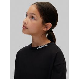 M&auml;dchen T-Shirtpvh schwarz, Gr. 4, Calvin Klein Jeans, unifarben, Single Jersey, Obermaterial: 100% Baumwolle, Shirts, Reine Baumwolle, Regular Fit,