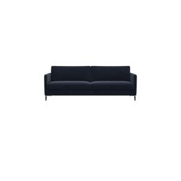 FLEXLUX 3-Sitzer &raquo;Fiore, super Sitzkomfort durch Kaltschaum im Sitz&laquo; schmale Armlehnen, F&uuml;&szlig;e Alu+schwarz blau 100% Polyester B/H/T: 214cm x 85cm x 