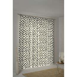 Adam Vorhang &raquo;Dots&laquo; Kr&auml;uselband 1 Stk. tlg. aus Leinen und Bio-Baumwolle wei&szlig; Jacquard, Baumwolle (Bio-Baumwolle), Leinen 245cm, Kr&auml;uselband, 145cm