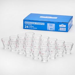 Van Well Schnapsglas &raquo;Stamper Mannheim 2cl Rotring geeicht, 24 St&uuml;ck&laquo; geeicht, Rotring Glas &Oslash; 5cm x 5,5cm, 20ml, 24