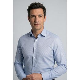 OLYMP Herren OLYMP Businesshemd &raquo;Level Five body fit&laquo; mit Minimalmuster blau 39, N-Gr