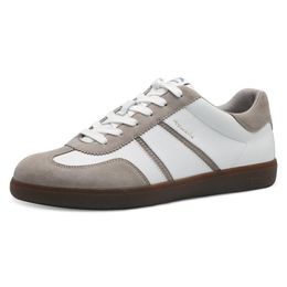 Tamaris Damen Plateausneaker Freizeitschuh, Halbschuh, Schn&uuml;rschuh mit gepolstertem Schaftrand wei&szlig; 41