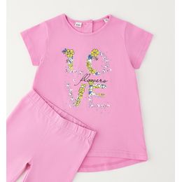 IDO M&auml;dchen Shorts "BABY GIRL SUMMER SET", pink, Gr. 128, 100% Baumwolle - 95% Baumwolle, 5% Elasthan, Hosen