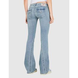 True Religion Damen Bootcut-Jeans "JOEY LOW RISE FLARE", blau, Gr. 27, leichte Abriebeffekte, Denim/Jeans, Obermaterial: 70% Baumwolle, 26%