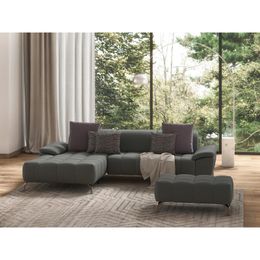 Sit & More sit&more Ecksofa &raquo;Cool L-Form&laquo; wahlweise mit Kopfteilverstellung und Vorziehsitz, motorisch grau B/H/T: 290cm x 79cm x 185cm, Chenille, Recamiere 