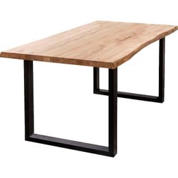 Home Affaire Esstisch &raquo;Tristan&laquo; mit Baumkante beige B/H/T: 160cm x 77cm x 90cm