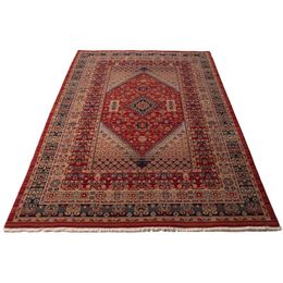 Theko Wollteppich &raquo;Saharna 2400&laquo; rechteckig 12 mm H&ouml;he reine Wolle, Orient-Optik, mit Fransen rot Wolle B : 250cm 1 Stk., 12mm, L: 350cm