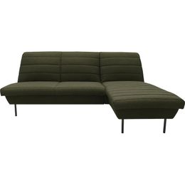 LOOKS by Wolfgang Joop Ecksofa &raquo;LOOKS IX L-Form&laquo; Quersteppung, ohne Armlehnen gr&uuml;n 100% Polyester B/H/T: 214cm x 92cm x 168cm, Feinstruktur, Longchair