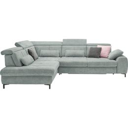 set one by Musterring Ecksofa &raquo;SO 3400 Sitzh&ouml;he 47cm oder 49cm, Sitztiefe verstellbar, B/T 317/220 cm&laquo; Kaltschaumpolsterung, Flachgewebe, whlw. mit 