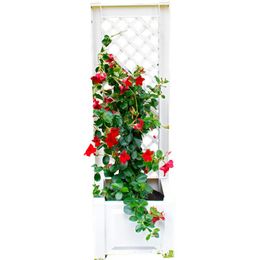 KHW Spalier 2 tlg. mit Pflanzkasten, BxTxH: 43x43x140 cm wei&szlig; Kunststoff B/H/T: 43cm x 140cm x 43cm
