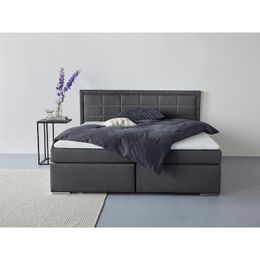 Collection AB Boxbett &raquo;"Athena" wahlweise mit Bettkasten&laquo; inkl. Topper bei Ausf&uuml;hrung mit Matratze, in H&auml;rtegraden H2, H3, H4 grau Holzwerkstoff 
