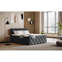 COTTA Boxspringbett &raquo;Tower inkl. Bettkasten, mit Keder in abgesetzter Farbe&laquo; in verschiedenen Breiten, H&auml;rtegraden und Farben erh&auml;ltlich 100% 