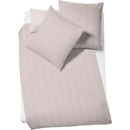 Fleuresse Bettw&auml;sche &raquo;Jade&laquo; 2 Stk. mit dezentem Muster rosa Mako-Damast, Obermaterial: 100% Baumwolle B/L: 155cm x 220cm, 1 Stk., 1 Stk., Mako-Damast,