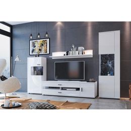 OTTO home Wohnwand &raquo;Henley&laquo; Set, 4 Stk. tlg. wei&szlig; Einheitsgr&ouml;&szlig;e