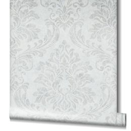 marburg Vliestapete &raquo;GZSZ Tapete 34813&laquo; ornamental glatt moderne Tapete f&uuml;r Wohnzimmer Schlafzimmer K&uuml;che grau Vlies B/L: 0,53m x 10,05m