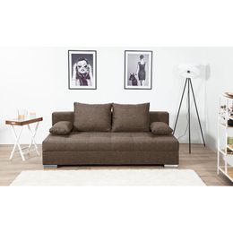 Collection AB Schlafsofa &raquo;Tania, B: 194 cm, Liegel. 140x194 cm&laquo; komfortabler Sitzkomfort: Federkern-Polsterung, inklusive R&uuml;ckenkissen 100%Polyester B
