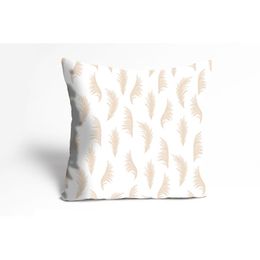 OTTO home Dekokissen &raquo;Pampasgras - Kissenh&uuml;lle - Kissenbezug&laquo; 40x40cm - mit Rei&szlig;verschluss braun Polyester B/L: 40cm x 40cm, 1 Stk.