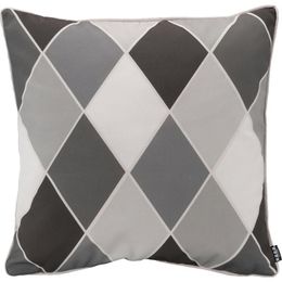 HOCK Dekokissen &raquo;Diamond&laquo; 50/50 cm, Kissenh&uuml;lle mit F&uuml;llung, 1 St&uuml;ck schwarz Kunstfaser B/L: 50cm x 50cm, 1 Stk.