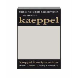 Kaeppel Spannbettlaken &raquo;Spannbettlaken Biber&laquo; 100% Baumwolle, kuschelig weich ideal f&uuml;r Winter silber Biber, Obermaterial: 100% Baumwolle B/L: 200cm, 1 Stk., 