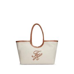 Tommy Hilfiger Damen Tragetasche &raquo;TH ELEV SUMM MAXI TOTE CANVAS&laquo; Damen Schultertasche, Henkeltasche mit kontrastiven Schulterriemen B/H/T: 0cm x 0cm x